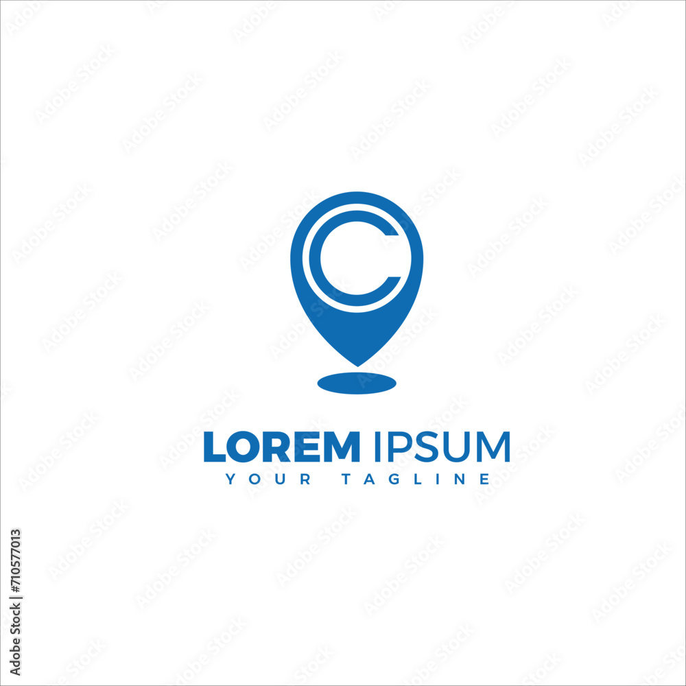 C Location logo, can be used for logos, icons, backgrounds, etc Stock ...