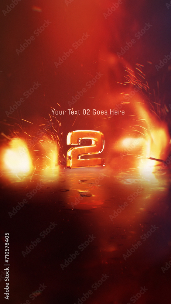 Fire Countdown Logo Stock Template | Adobe Stock