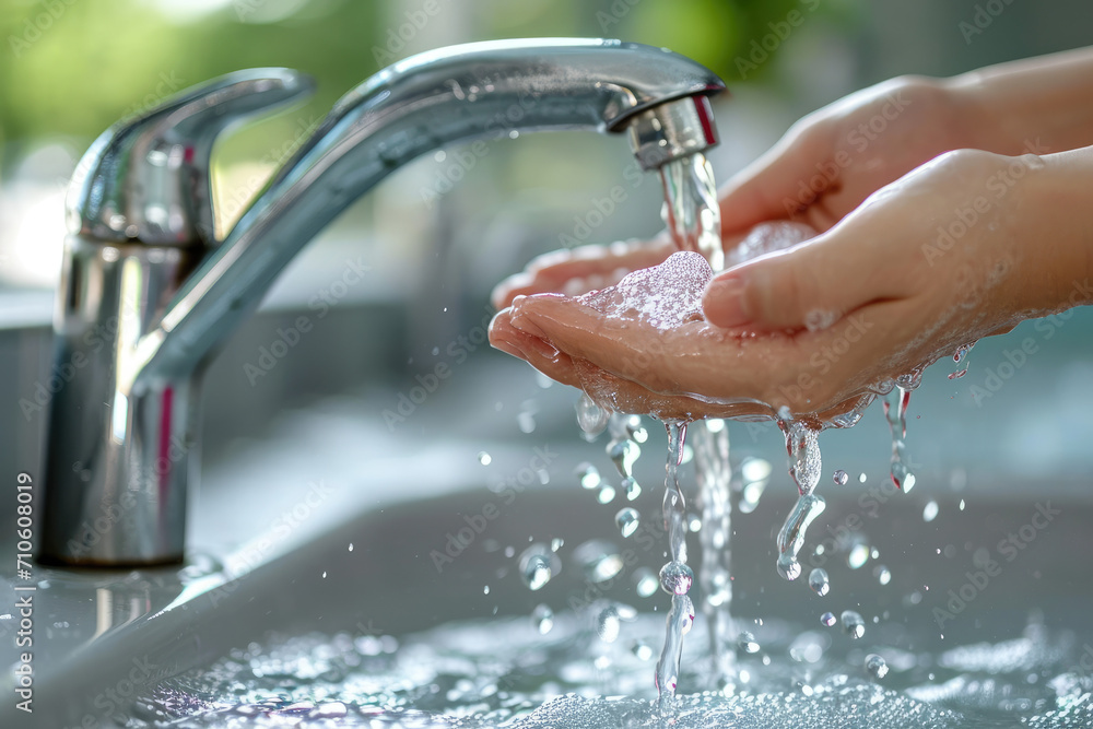 Maintaining clean hygiene and making hand washing a daily routine Stock ...