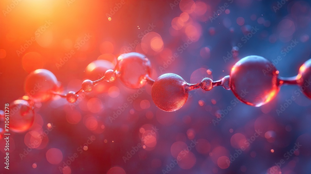a molecular structure. The visual highlights the spherical atoms ...