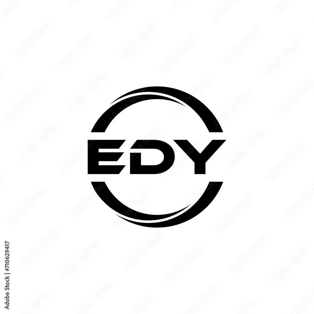 EDY letter logo design with white background in illustrator, cube logo ...