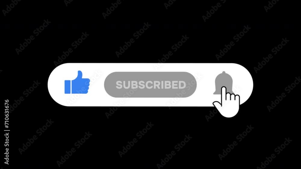 Pop up button animation of Subscribe, Like, Notification bell ...