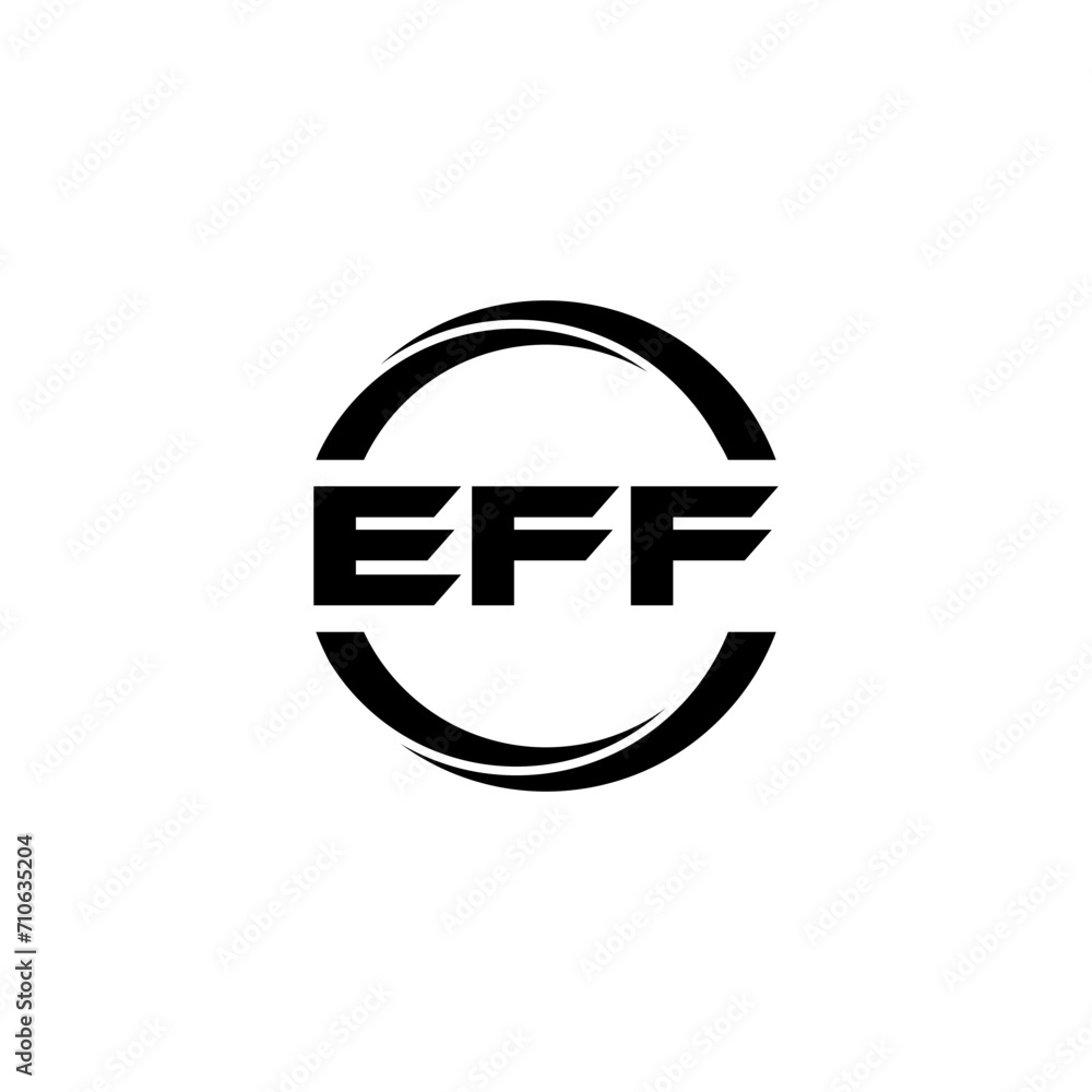 Vecteur Stock EFF letter logo design with white background in ...