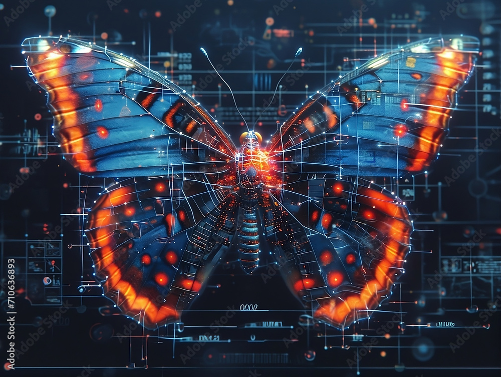 Scientific Splendor: A Butterfly with Detailed Annotations of Length ...