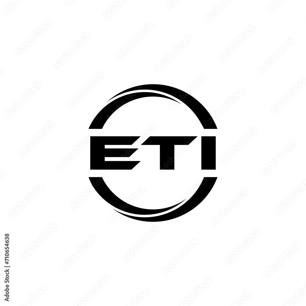 ETI letter logo design with white background in illustrator, cube logo ...
