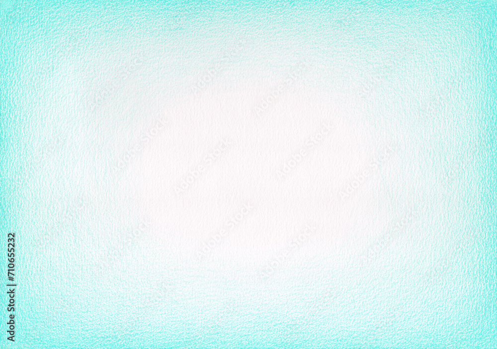 Hand Drawn Light Blue Green Painted Gradient Frame on White Paper ...