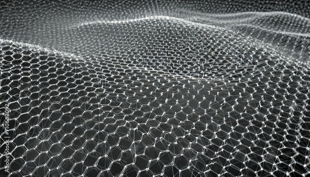 hexagonal nano grid molecular network of connected honeycombs neural ...