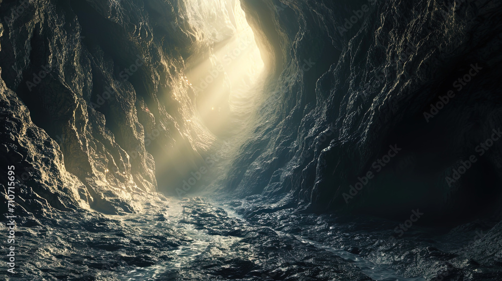 The mysterious abstraction, where light and dark elements form an ...