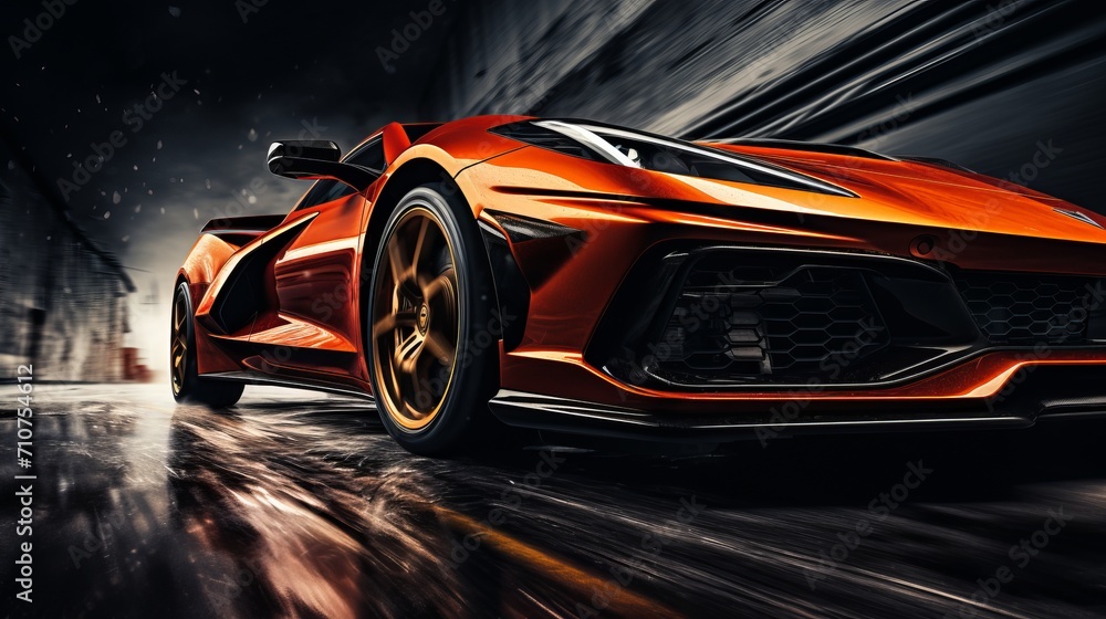 Vibrant racing bokeh background with dynamic car parts and automotive ...