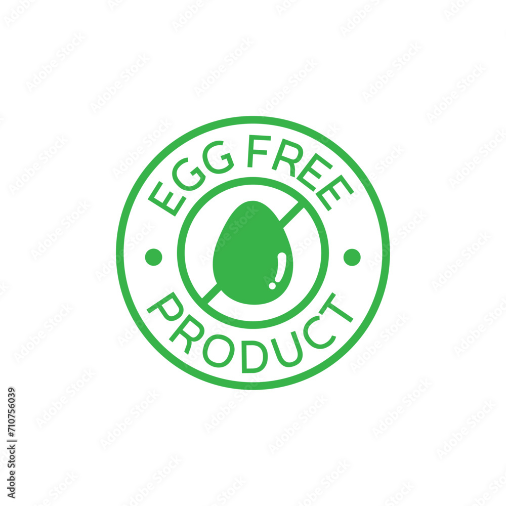 Egg free symbol. Healthy foods badges, product claims, sticker, stamp ...