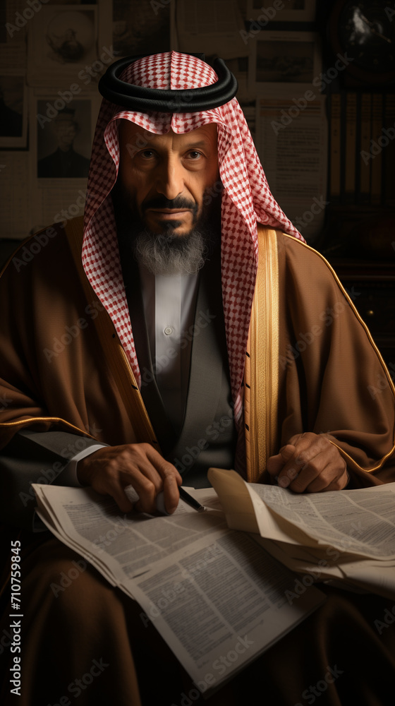 Saudi man in traditional clothes Stock Photo | Adobe Stock