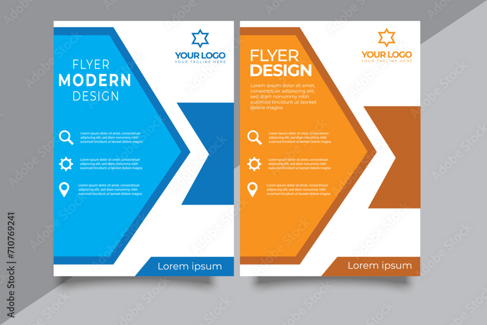 flyer design a4 size template. Vector illustration editable file Stock ...