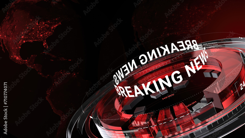 global earth rotating Digital World News Studio Background for news ...