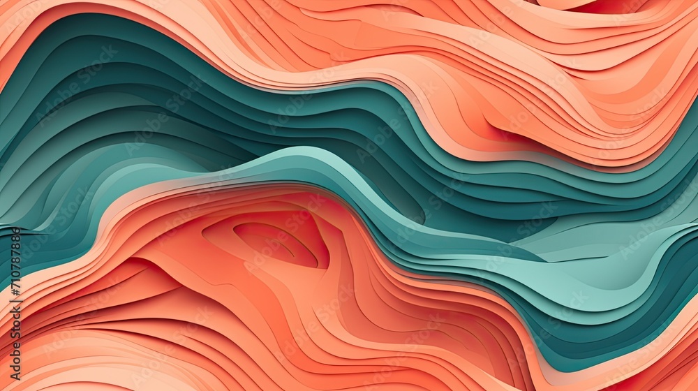 contour models and topographic map lines, forming a topographic ...