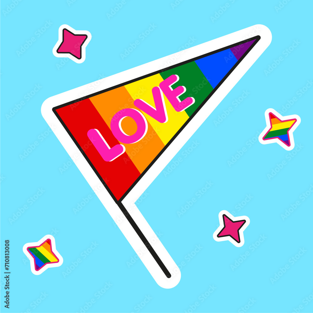 Bandera orgullo LGBTIQ+, sticker Stock Vector | Adobe Stock
