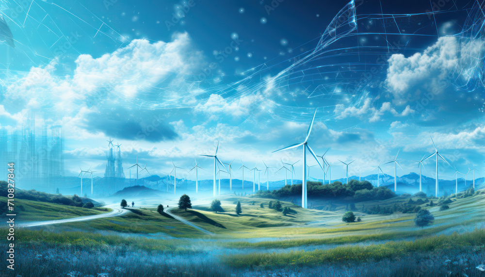 Wind Energy for a Sustainable digital Future, banner, Digital ...