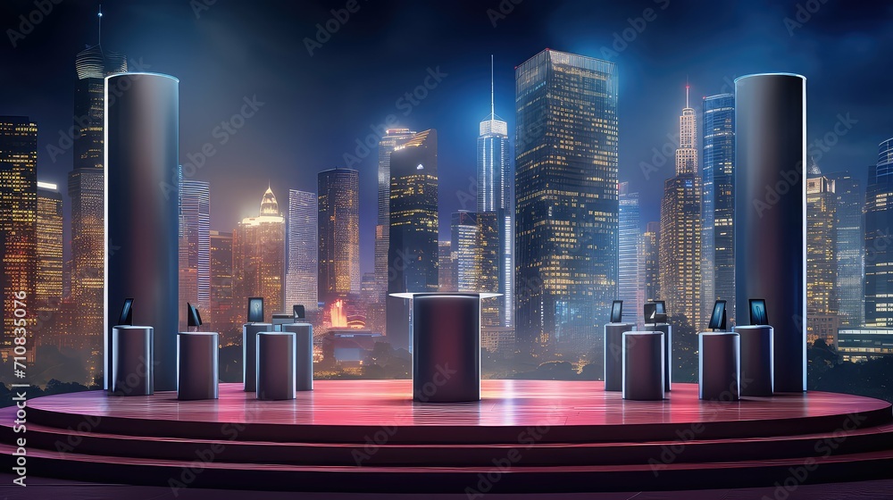 audience cylinder podium background illustration performance ...