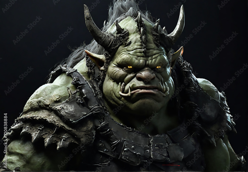 An ugly ogre with gray-green pocked skin, inspired by Dark Souls ...