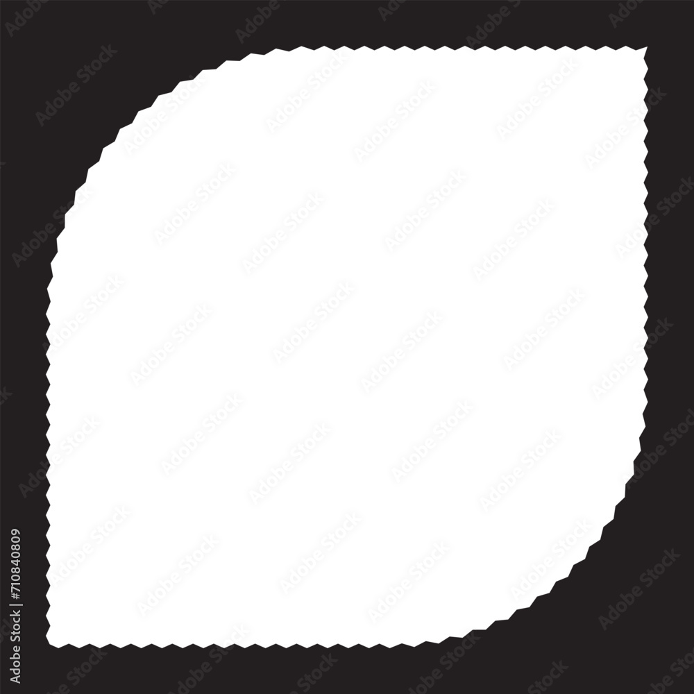 Vetor de Scallop Edge Square Leaf Border Frame design . eps 10 file ...