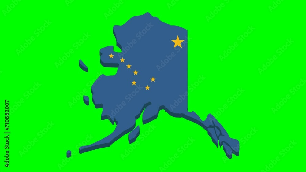 Animation of the appearance of the American state of Alaska in the ...