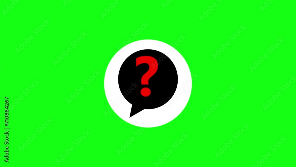 Vidéo Stock animation of dialog bubble with a question mark, on a ...