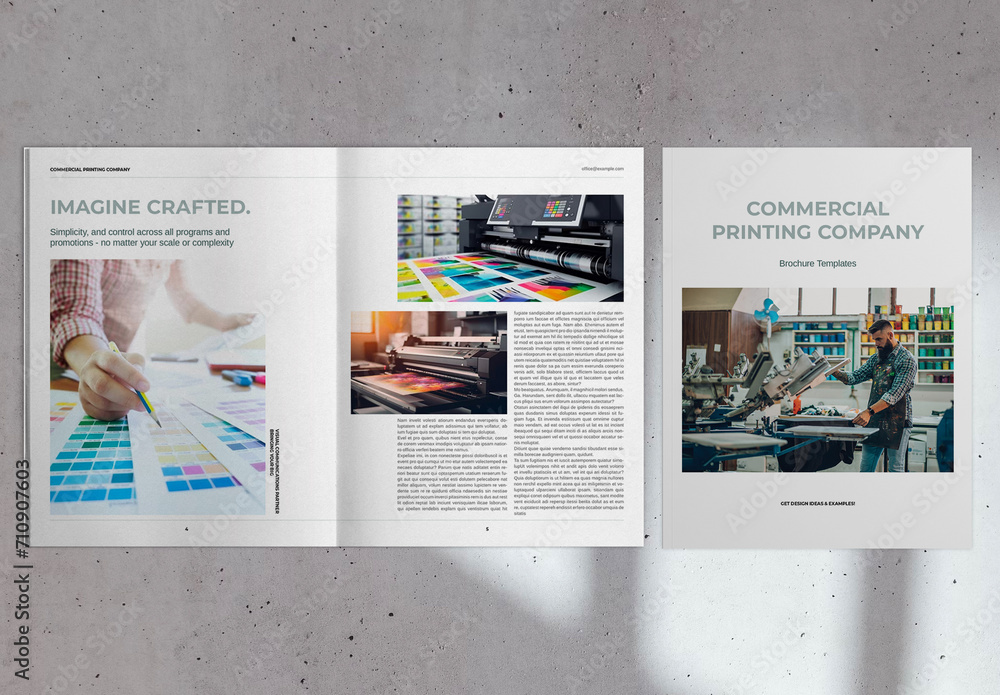 Printing Company Brochure Layout Stock Template | Adobe Stock