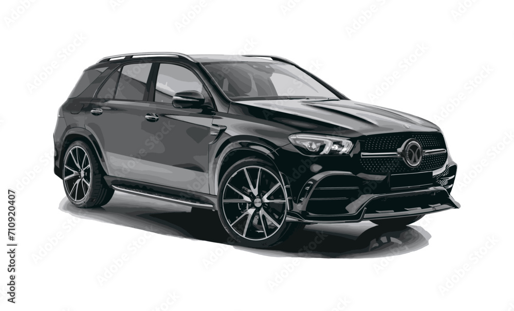 Mercedes GLE SUV car icon. Editorial black Mercedes GLE car icons ...