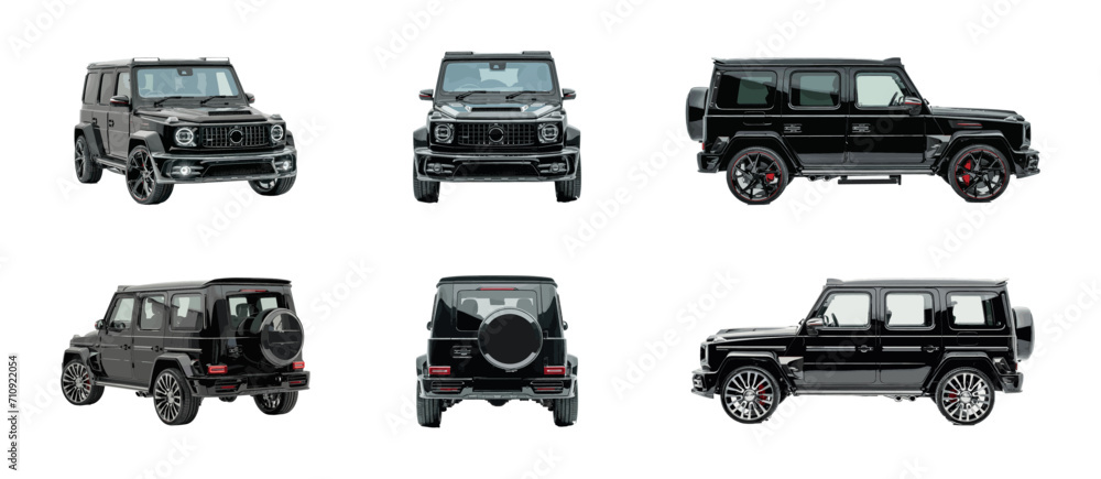 Auto Mercedes SUV car set. SUV automobile collection. Transparent ...