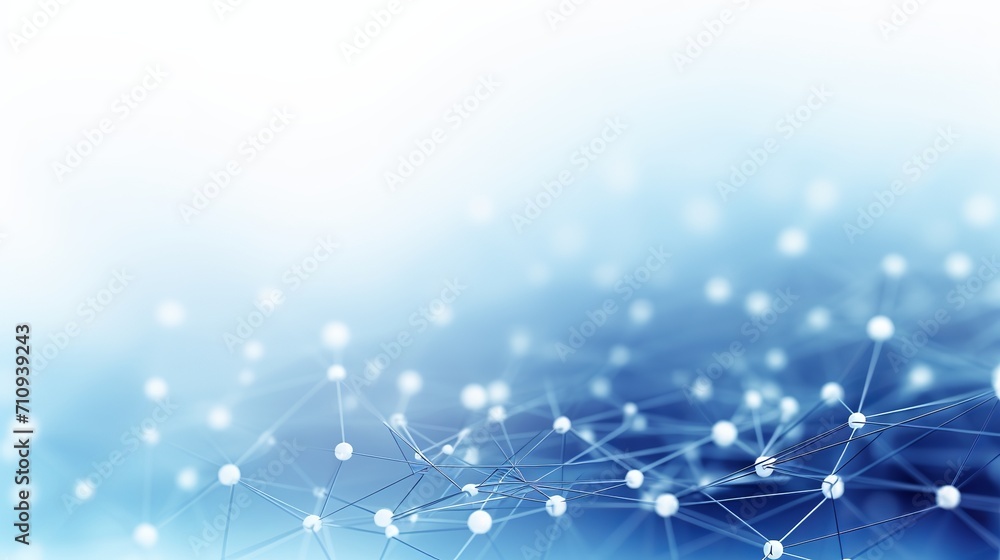 The abstract blue blurred geometry wireframe network and connecting ...