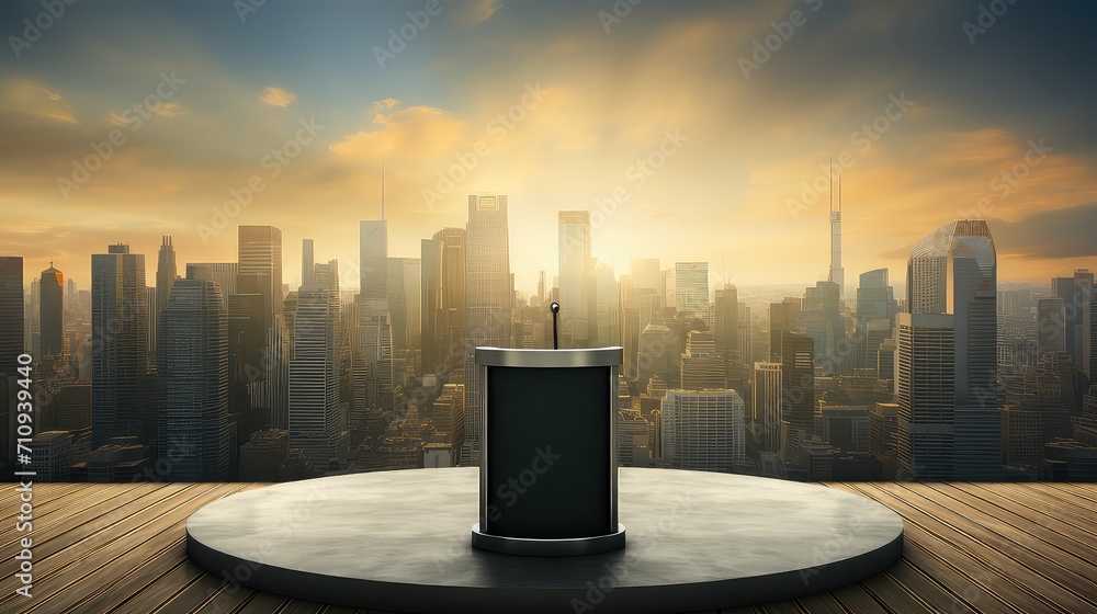 speech stand podium background illustration presenter event, conference ...