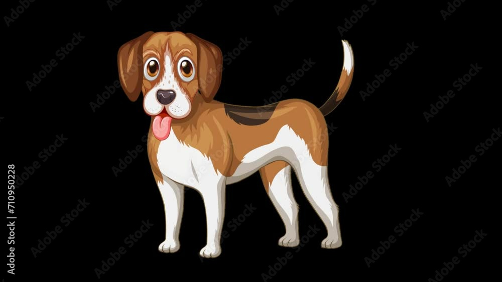 2d animated dog animation head moving ears moving tail moving leg ...