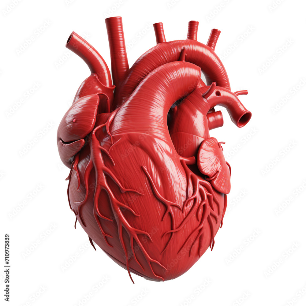 A Human Heart Model. Cutout isolated on a transparent background. PNG ...
