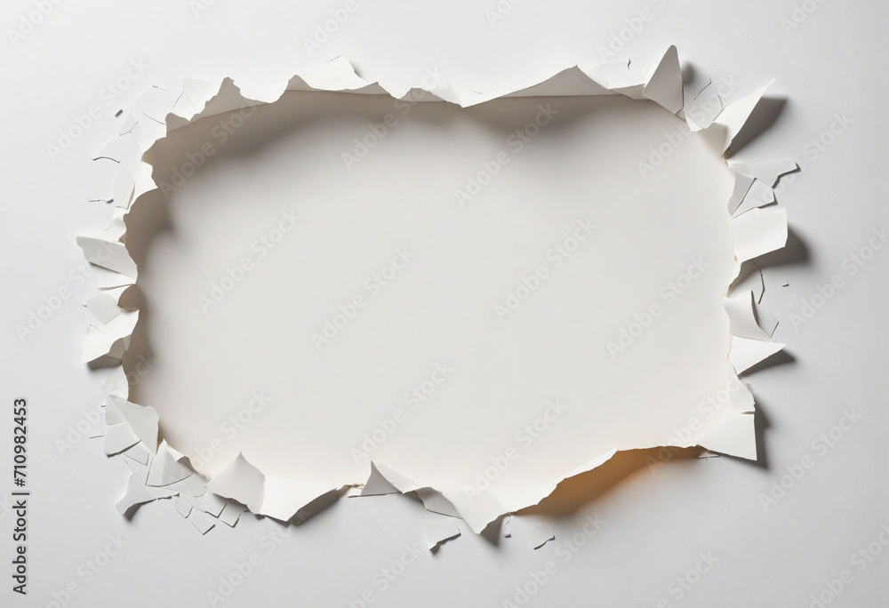 Paper hole with torn edges design template. Royalty high-quality free ...