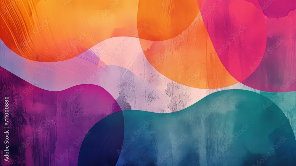 Colorful gradients combined with abstract, organic shapes and a retro ...