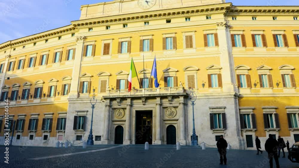 Rome Italy 01 11 2024: The Palazzo Montecitorio Europe Chamber of ...