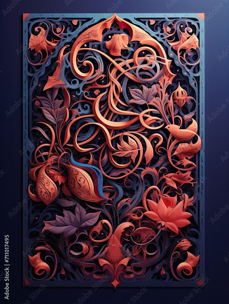 Beautiful Calligraphy Fonts: A Typographic Design Masterpiece Stock ...