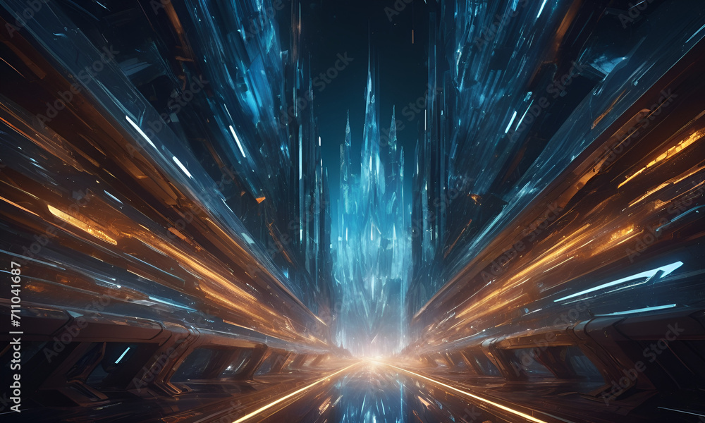 a top-tier, non-blurry abstract digital environment, captivating and ...