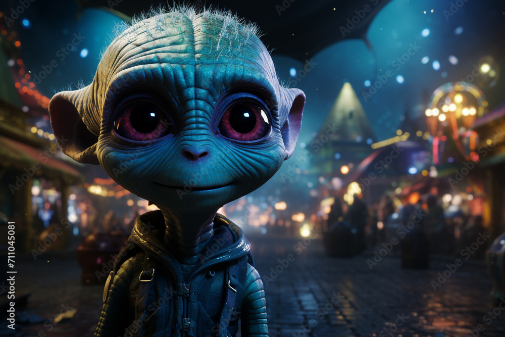 Alien, alien from other planets, from outer space, stranger ...