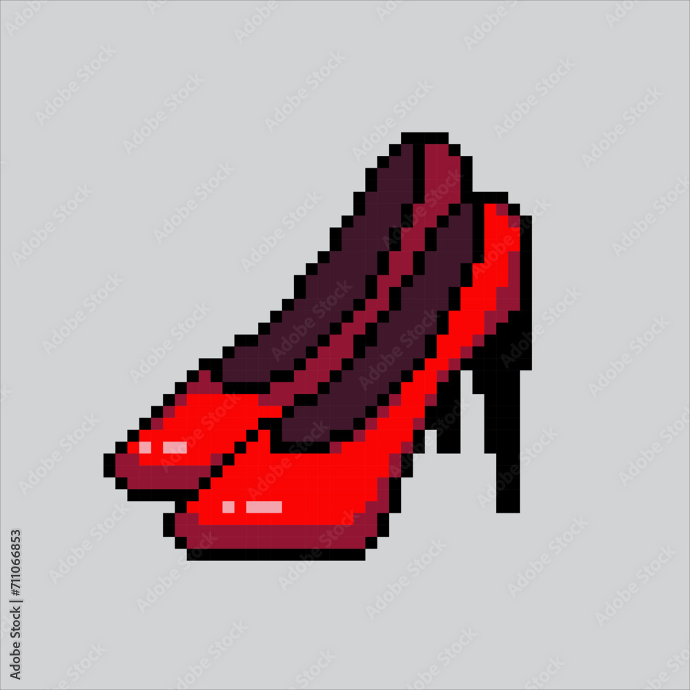 Pixel art illustration High Heels. Pixelated High Heels. High Heels ...