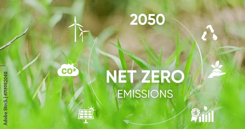 Net zero and carbon neutral concept. Net zero greenhouse gas emissions ...