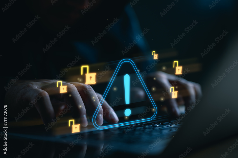 Cybersecurity, Internet cyber crime, Hacker working on computer, Digital crime by an anonymous ...