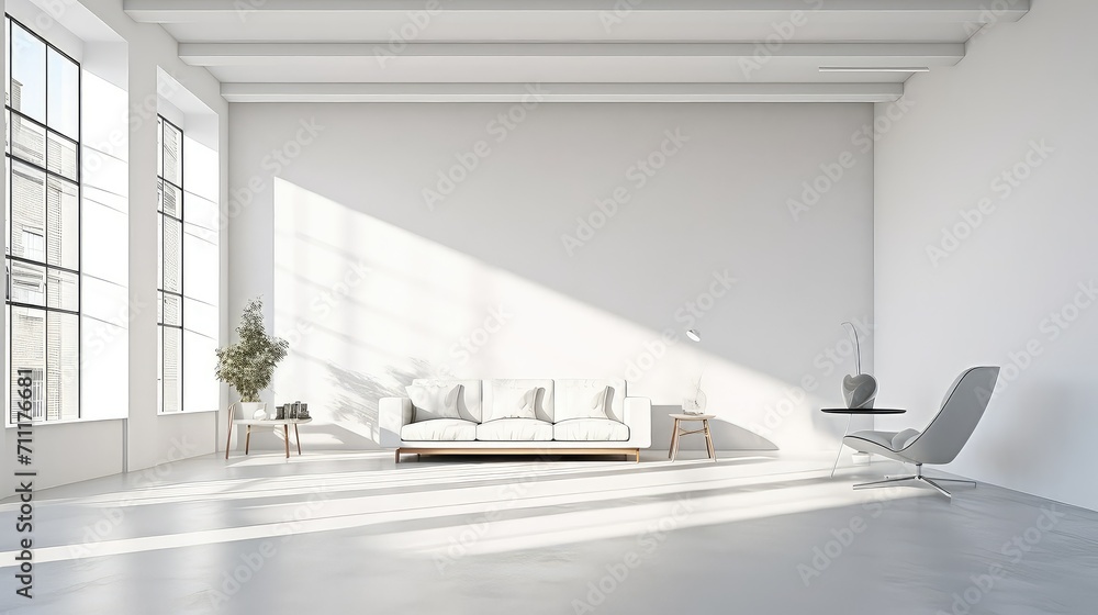 design interior studio background illustration space modern, minimal ...