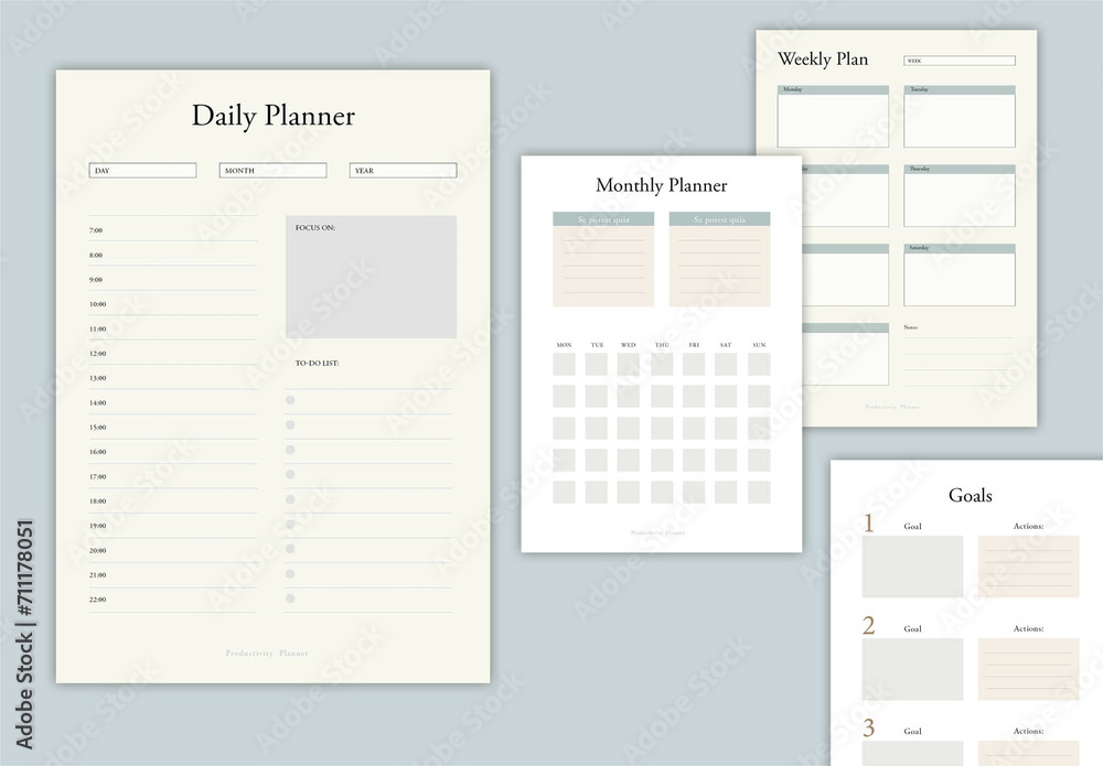 Personal Planner Layout Stock Template | Adobe Stock
