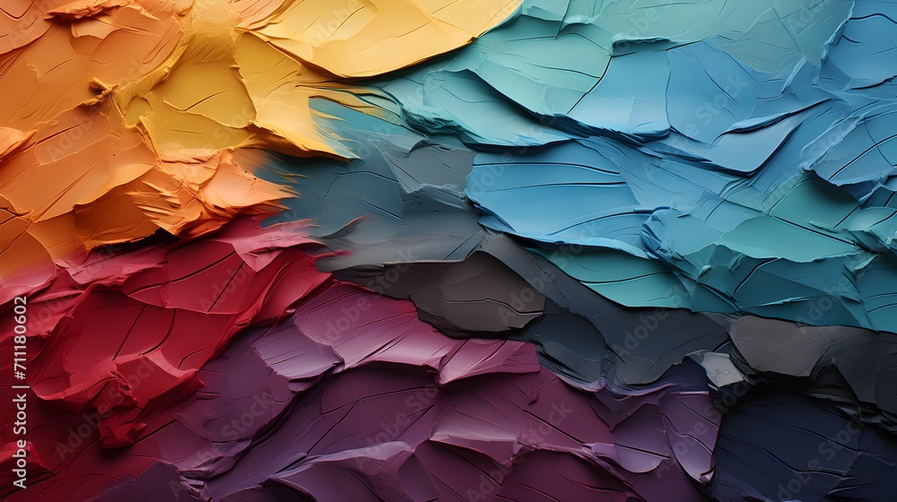 Brushstroke textures transforming a wall into a vibrant and artistic ...