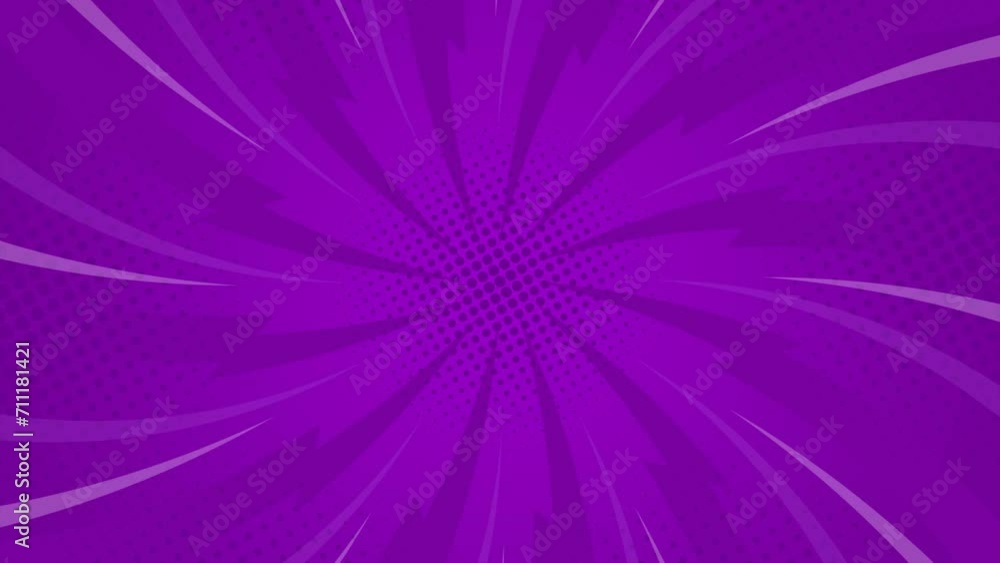 Purple Comic background animation, vintage pop art background, with ...