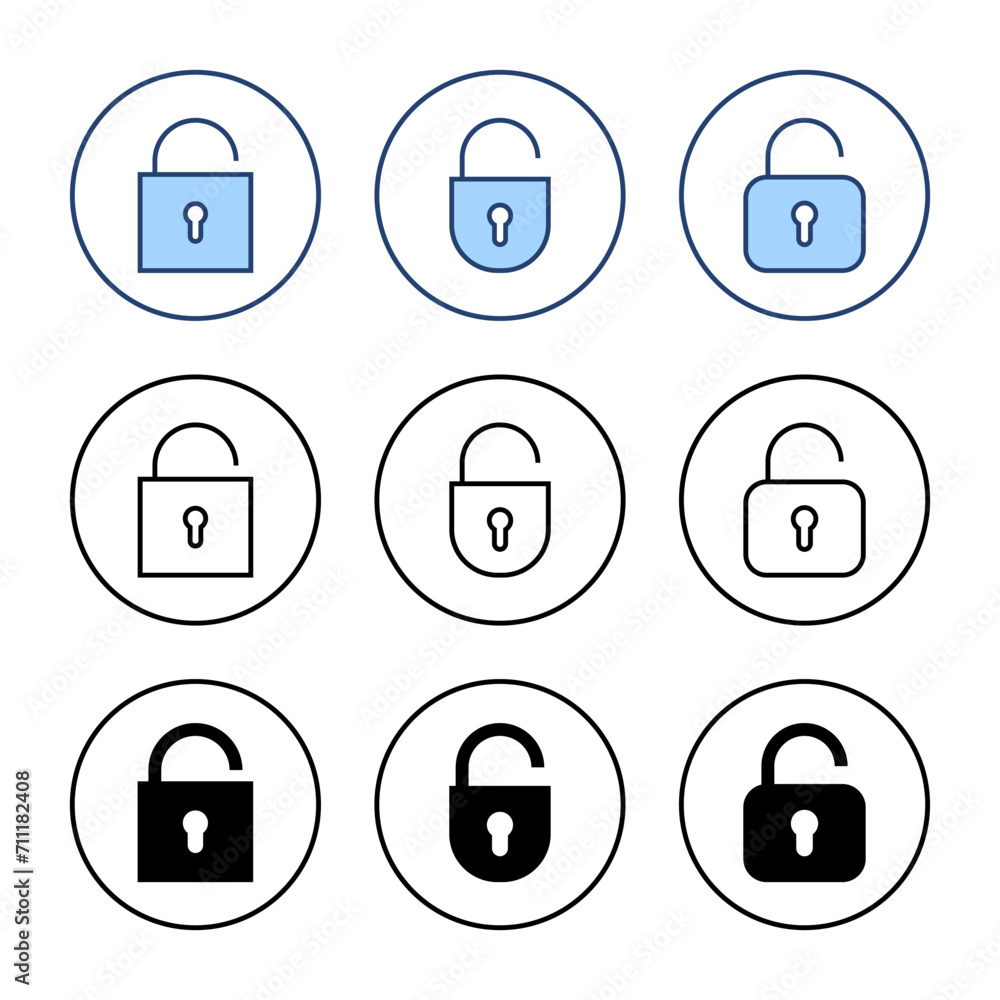 Unlock icon vector. Unlock sign and symbol. unlocked padlock icon Stock ...