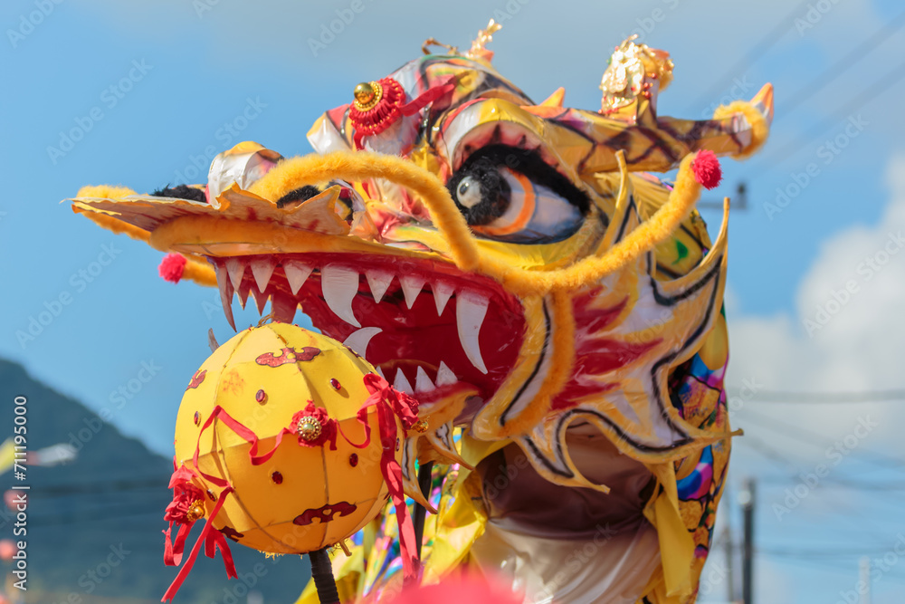 The Chinese Dragon Dance at Singkawang Pontianak, West Kalimantan ...