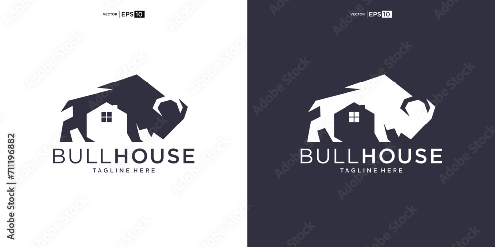 Bull House Logo Design inspiration, brand identity logos vector, modern ...