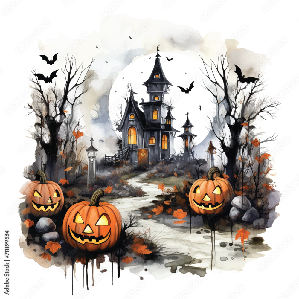 Vecteur Stock Spooky background aesthetic flyer black cat halloween ...