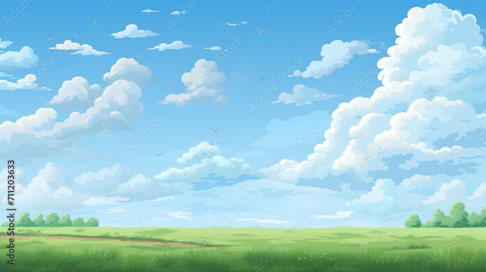 pixel art seamless background with blue sky and ground Stock ...